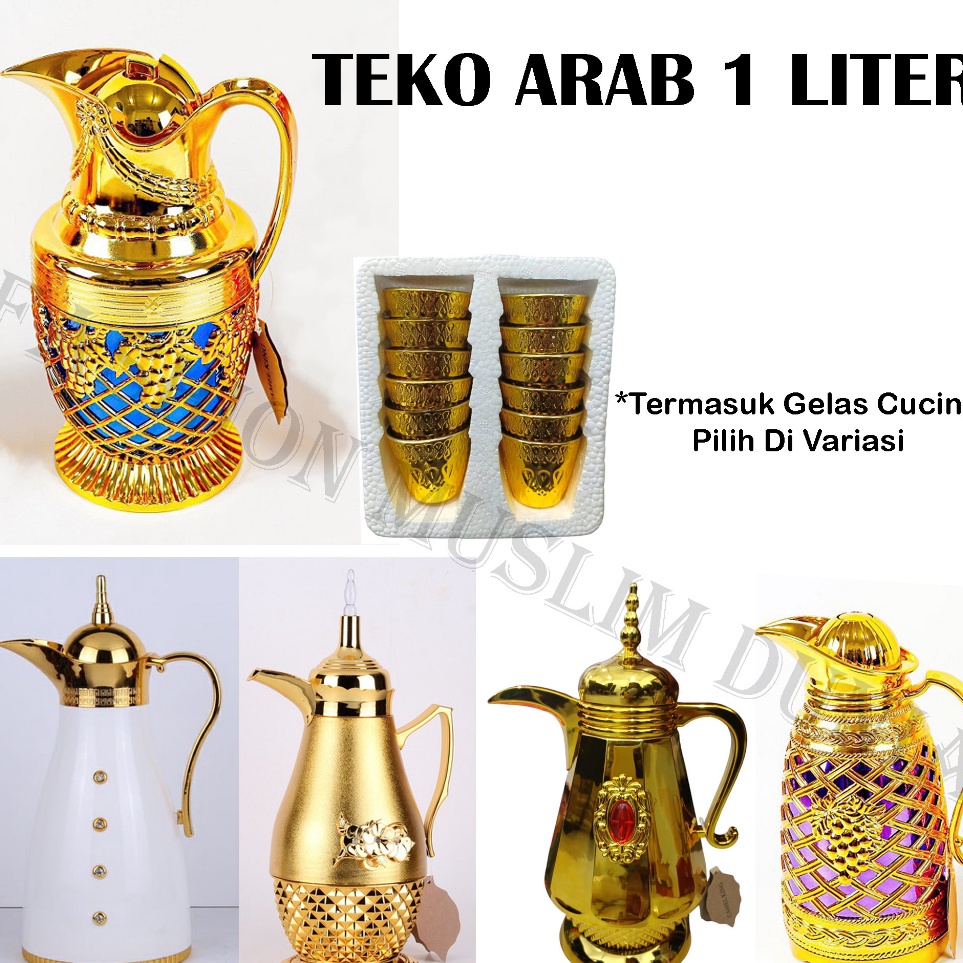 Jual ART C28J Teko Arab 1 Liter Vacuum Flask Termos Arab Air Zamzam ...