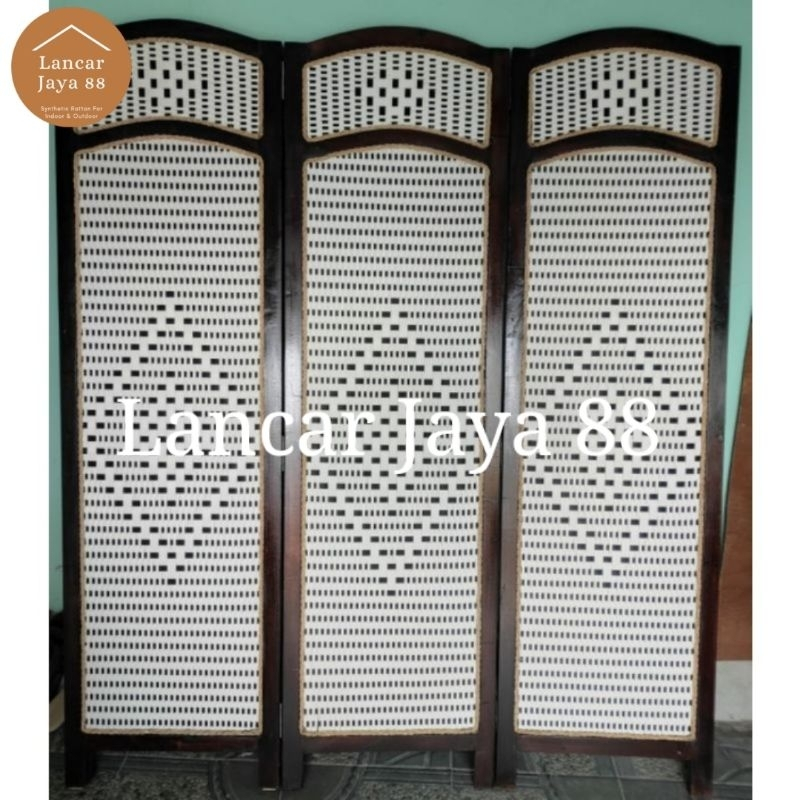 Jual Sketsel Ruangan Rotan Sintetis 3 Panel Tinggi 170 Cm | Shopee ...