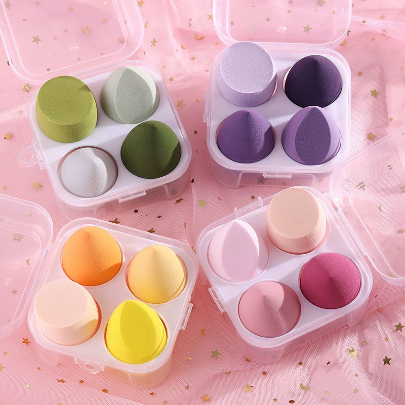 Jual Sponge Beauty Blender Box Isi 4 Pcs Spons Satu Set Box | Shopee ...