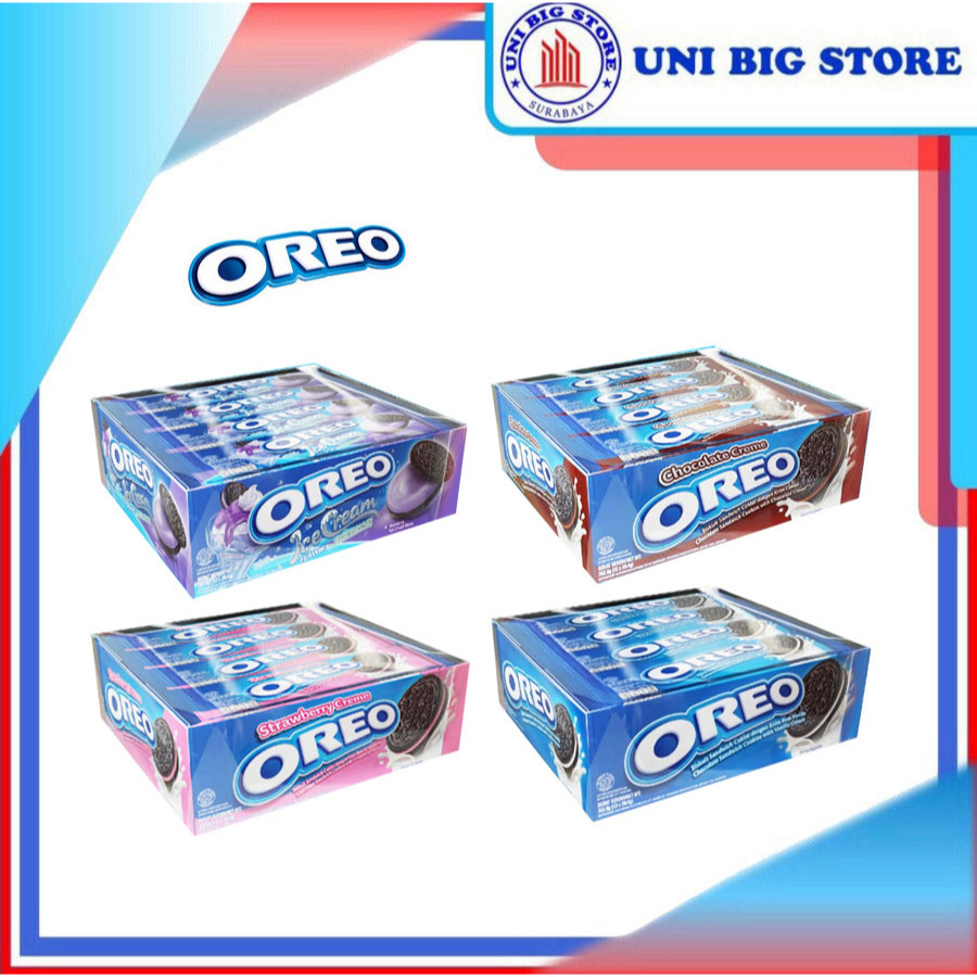 Jual Oreo Biscuit Sandwich Isi 3 Original Vanilla Strawberry Chocolate ...