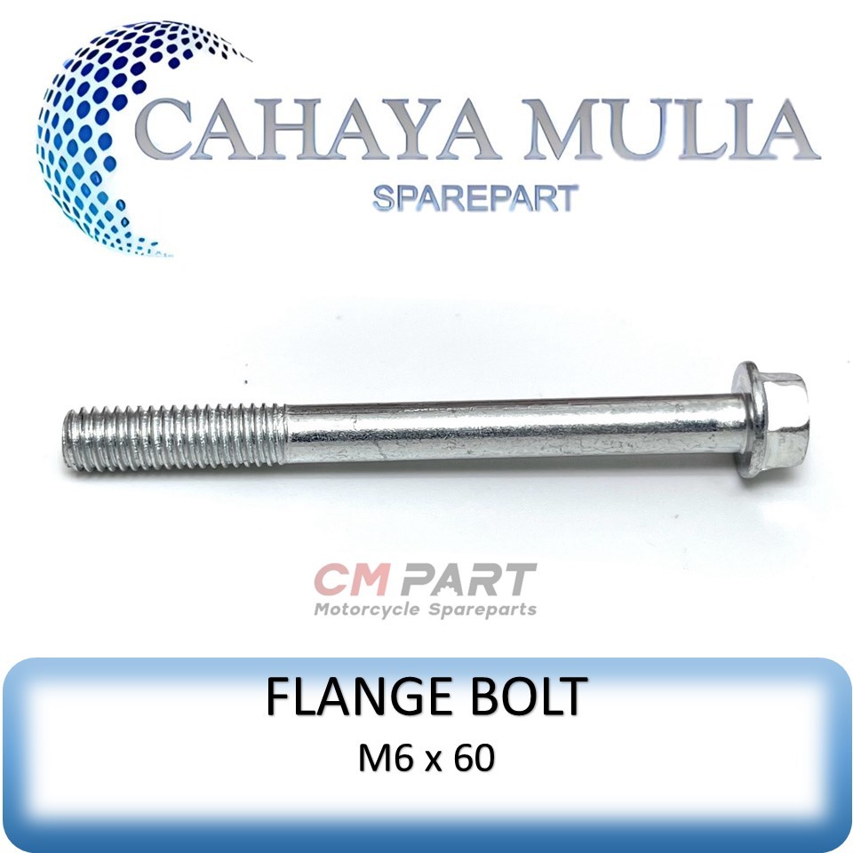 Jual Baut Flange Bolt M6 6x60 Baut Blok Mesin CVT M6x60 Kunci 8 | Shopee Indonesia