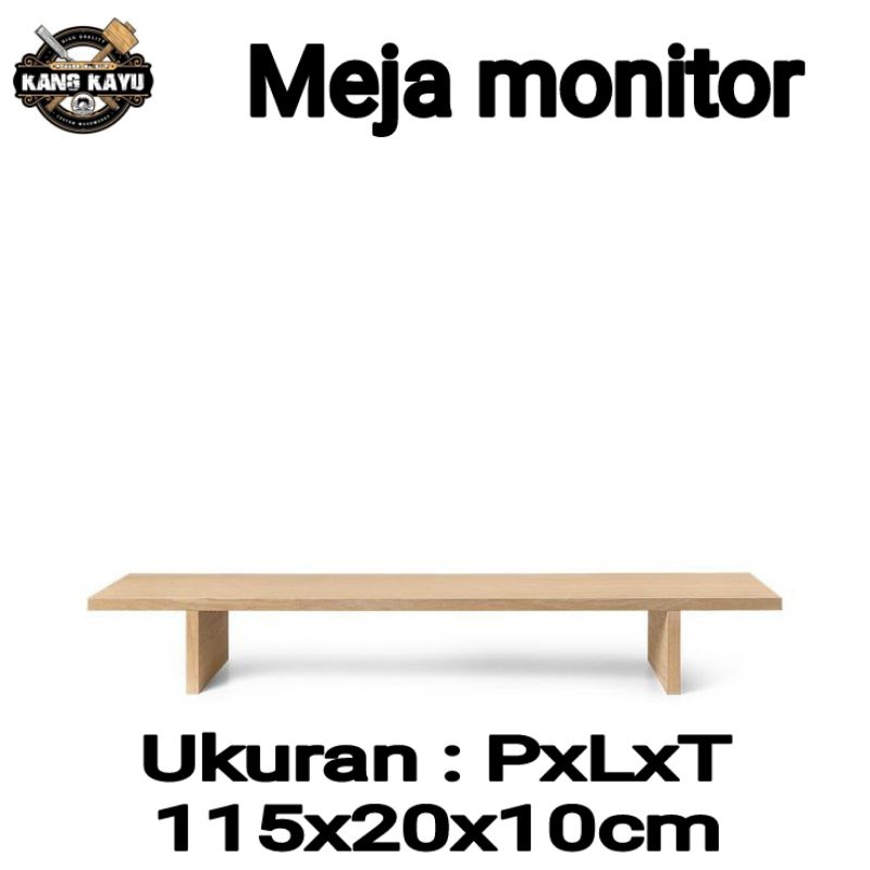 Jual Meja monitor kayu stand monitor komputer meja pc gaming meja kayu ...