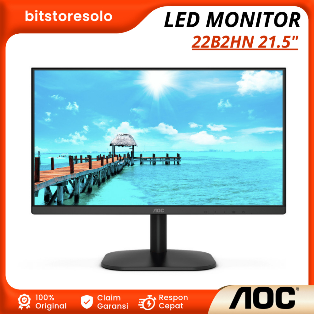 Jual Monitor AOC 22B2HN 21.5" VA Monitor Full HD Ultra Narrow Border ...