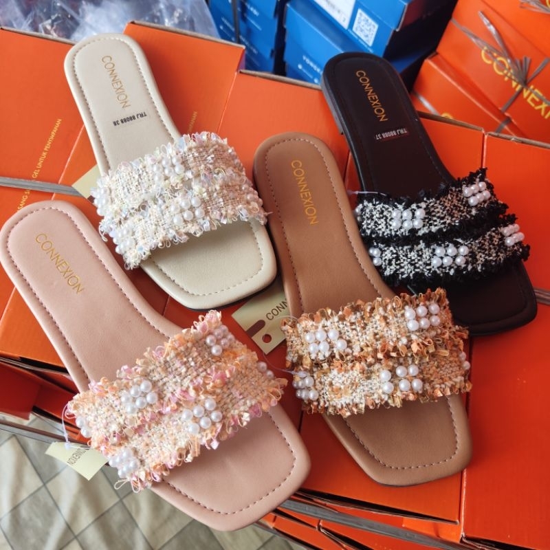 Jual Sendal Connexion Flat Rawis (POLA BESAR) | Shopee Indonesia