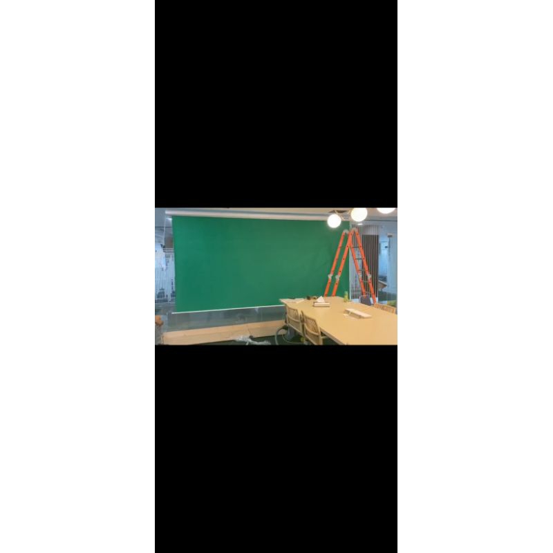 Jual layar green screen motorized lebar 213cm x Panjang 280cm | Shopee ...