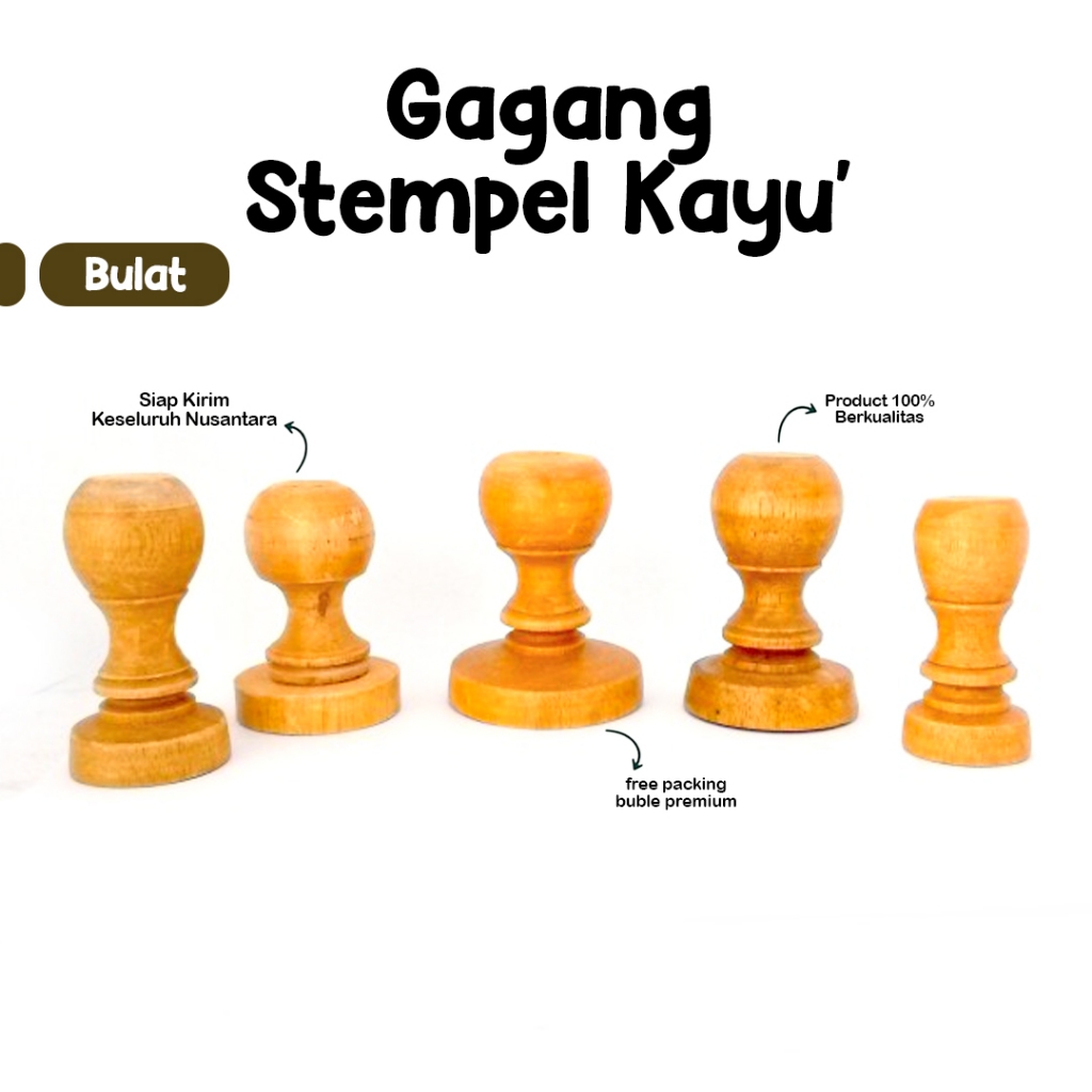 Jual [NEW] GAGANG STEMPEL KAYU BULAT D40 D42 D45 D50 | Shopee Indonesia
