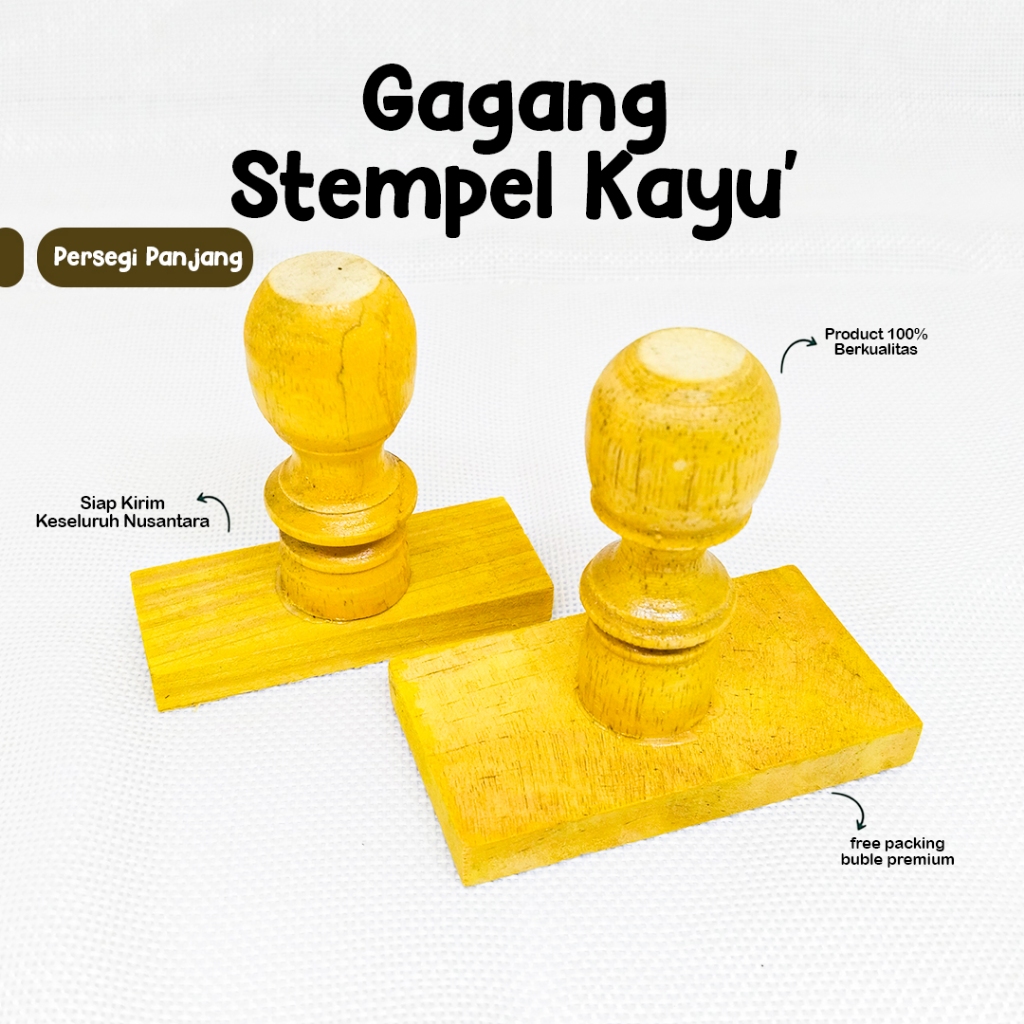 Jual [NEW] GAGANG STEMPEL KAYU PERSEGI PANJANG ALL VARIAN UKURAN ...