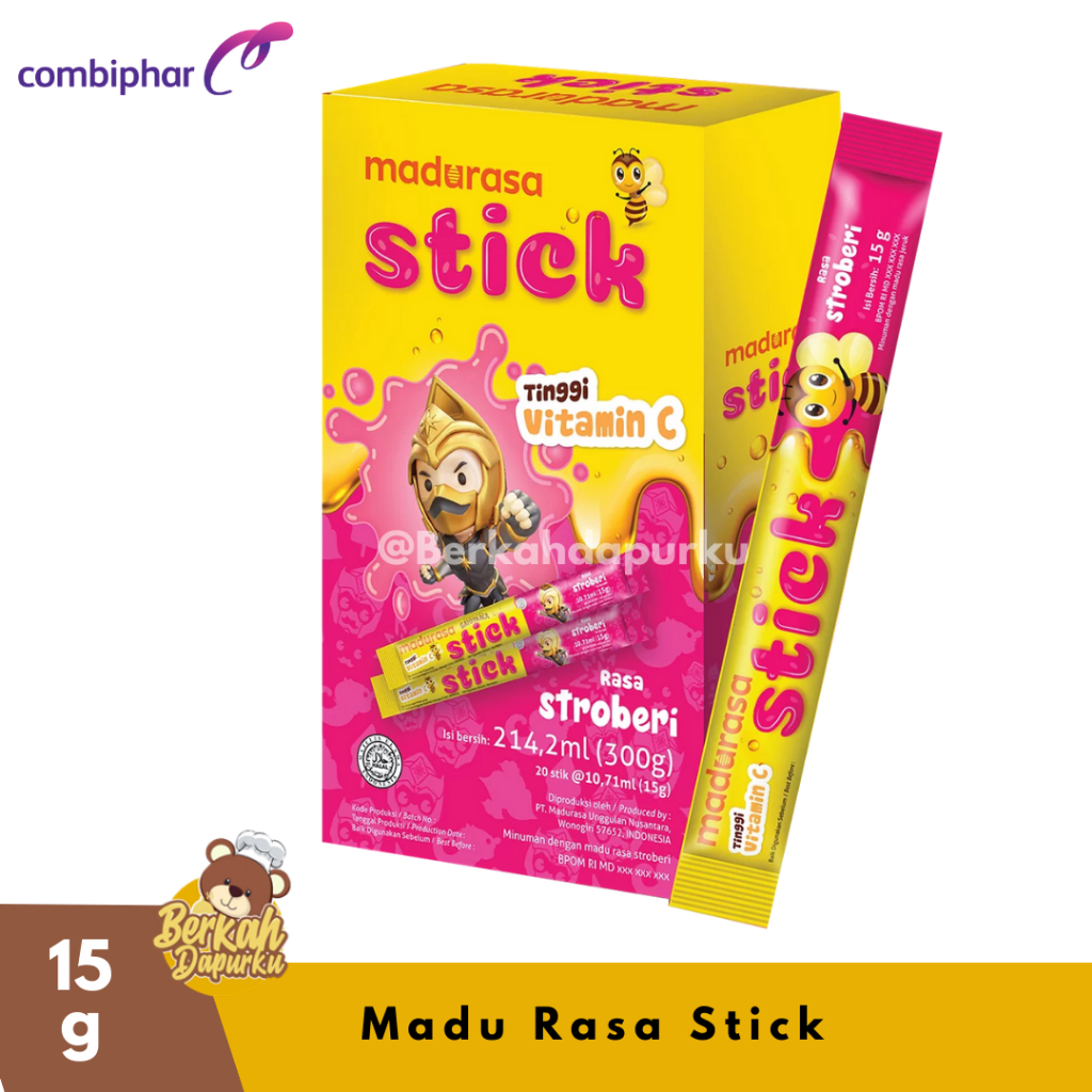 Jual Madurasa Stick Strowberry isi 20 Minuman Dengan Madu Rasa Stroberi ...