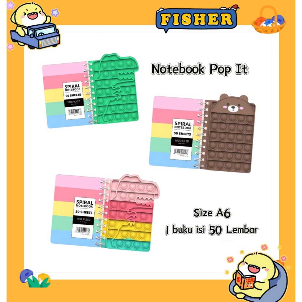 Jual {FS} Notebook pop it Size A6 | Shopee Indonesia