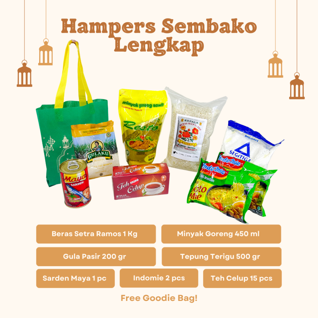 Jual Hampers Paket Sembako Lebaran Lengkap Kebutuhan Pokok | Shopee ...