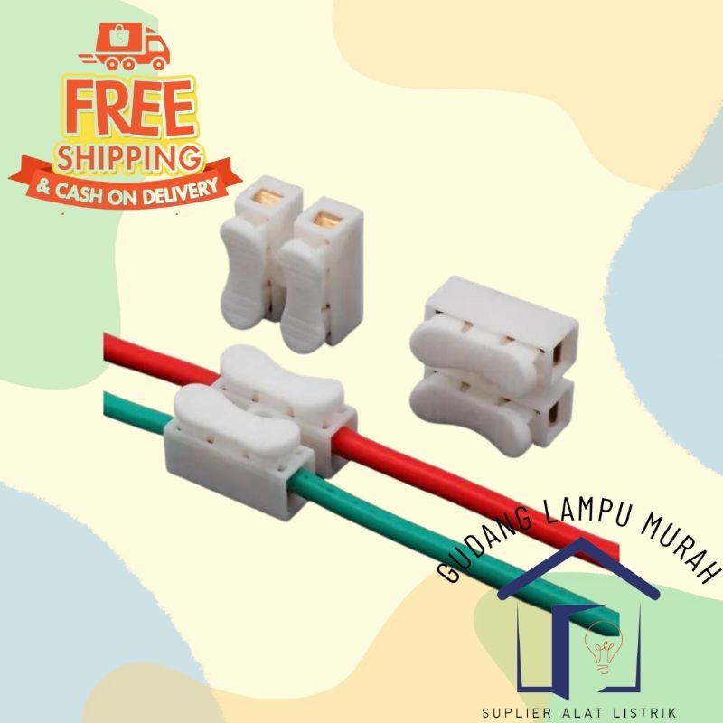 Jual Terminal Sambungan Kabel 2Pin Terminal Jepit 2 Pin Penyambung ...