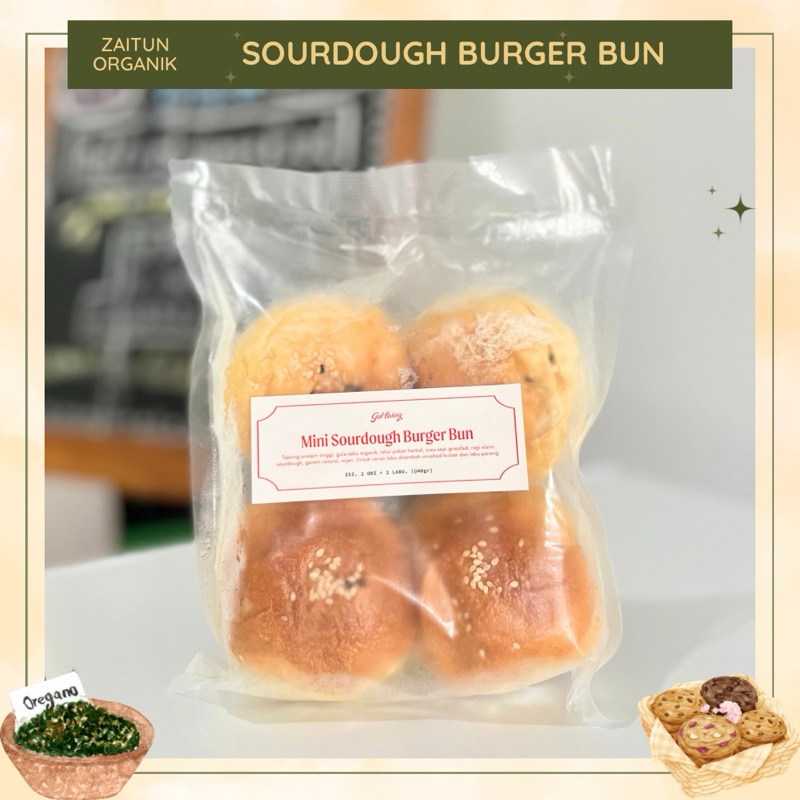 Jual MINI SOURDOUGH BURGER BUN | Ragi alami sourdough | Garam alami ...