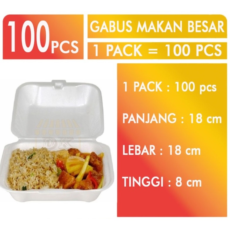 Jual Kotak Makan Makanan Gabus Styrofoam Sterofoam Nasi Box Katering ...