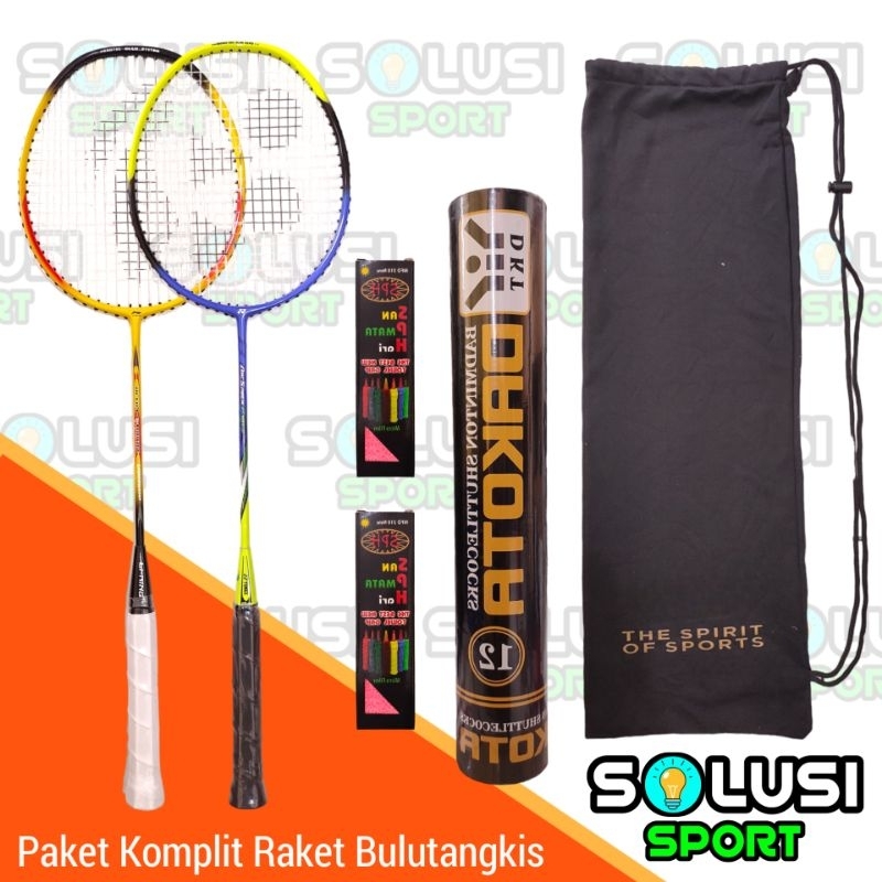 Jual Paket Komplit Raket Bulutangkis Badminton Bagus Murah | Shopee ...