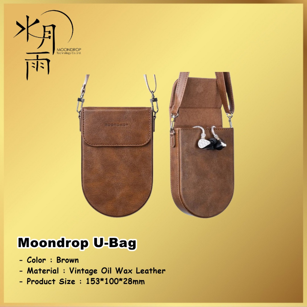 Jual Moondrop U-Bag Vintage Oil Wax Earphone Storage Leather Case Ubag | Shopee Indonesia
