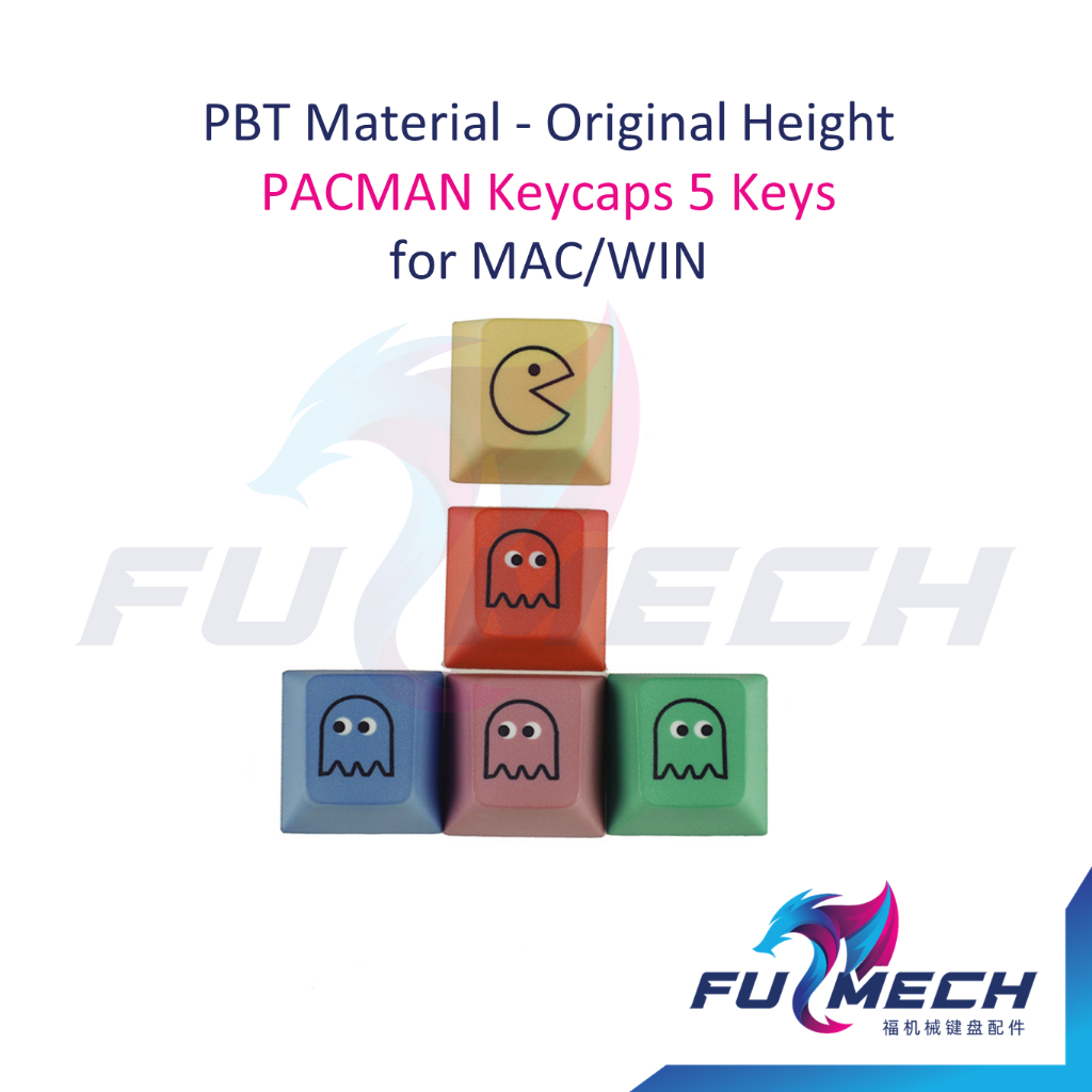 Jual PACMAN KEYCAPS 5 KEYS | PBT MATERIAL | ORIGINAL HEIGHT | DIY ...