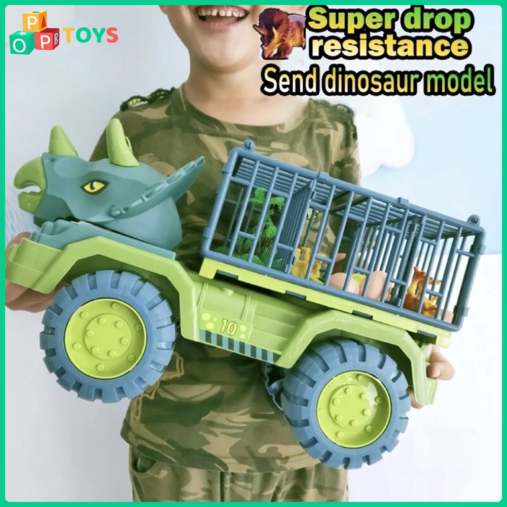 Jual Mainan Anak Truk Dinosaurus Besar Truk Dinosaurus Triceratops ...