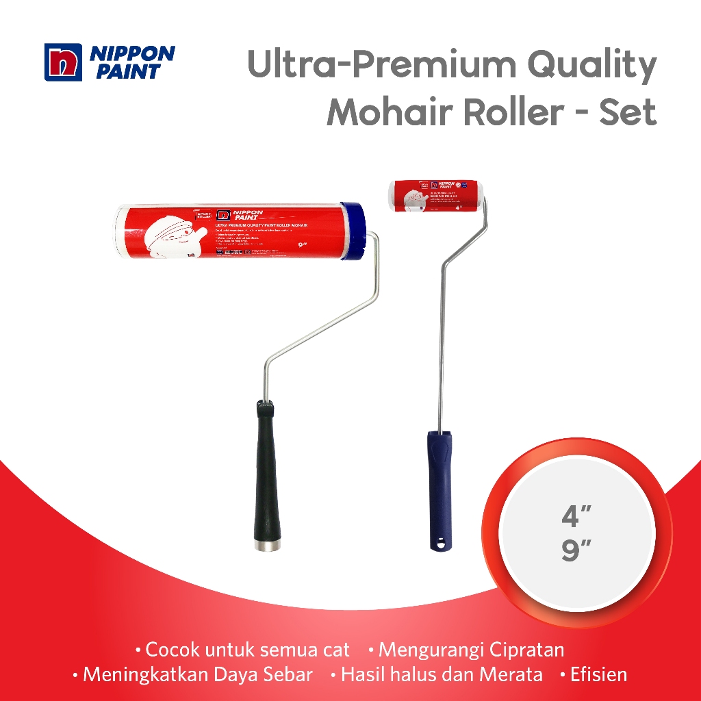 Jual NIPPON ULTRA-PREMIUM QUALITY MOHAIR ROLLER SET- FOR INTERIOR & EXTERIOR | Shopee Indonesia