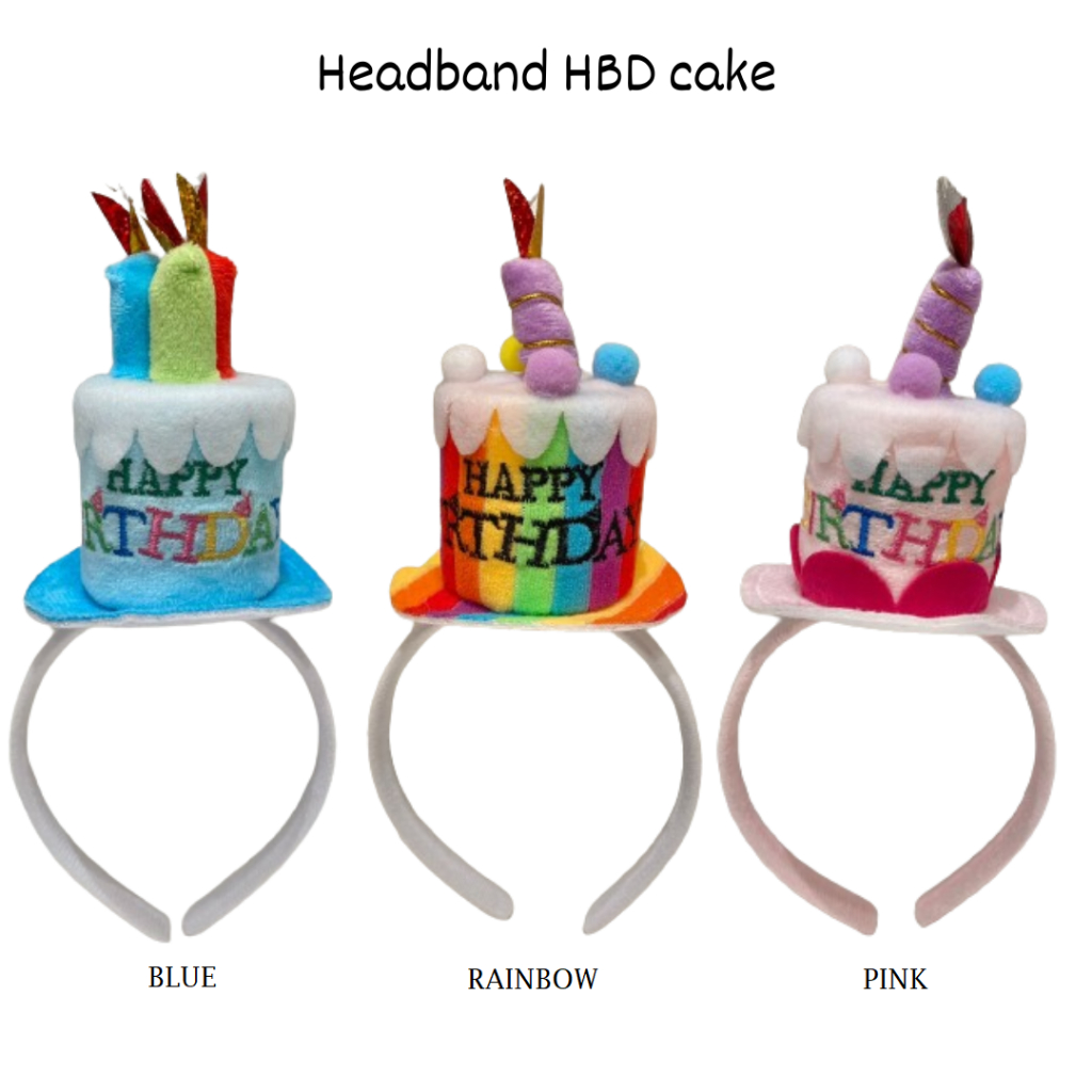 Jual Bando kue ulang tahun headband HBD happy birthday cake | Shopee ...