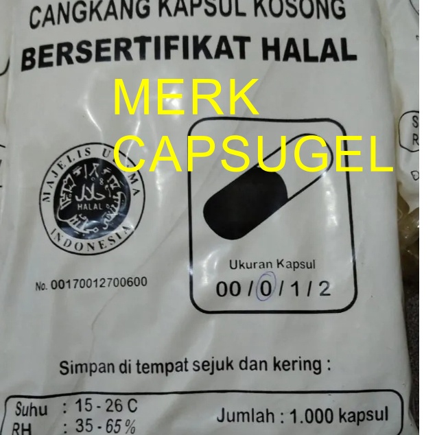 Jual COD cangkang kapsul capsugel kapsulindo cangkang kosong size nol 1 satu 2 dua 3 tiga bening ...