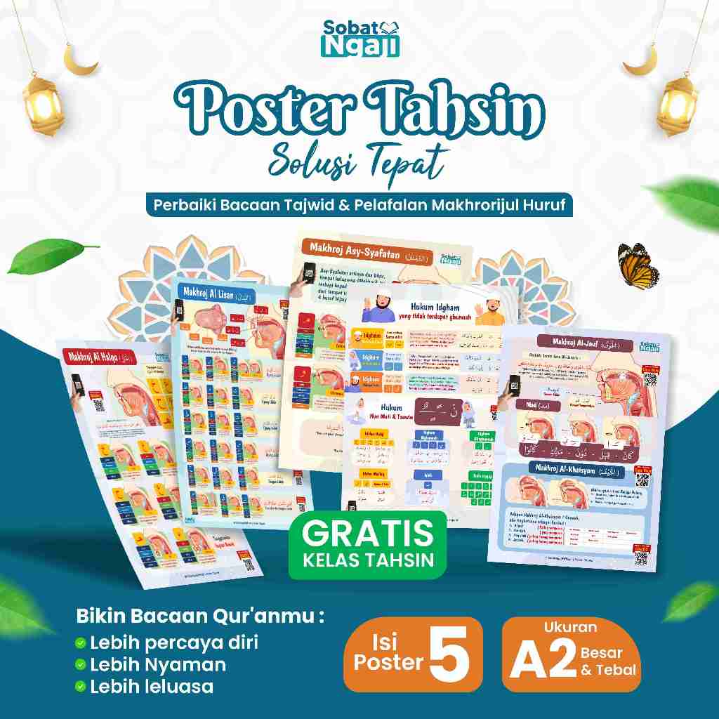 Jual Attaqwa Poster Tahsin | Solusi Tepat Perbaiki Bacaan Tajwid dan ...
