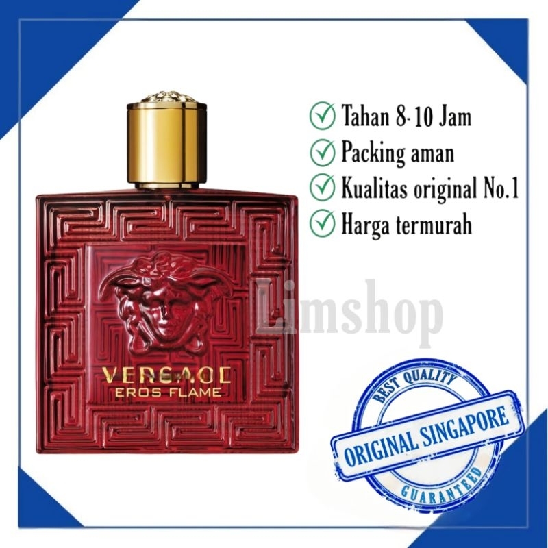 Jual NEW PROMO Versace [ MERAH ] Flame EDT Parfum for Men [Original ...