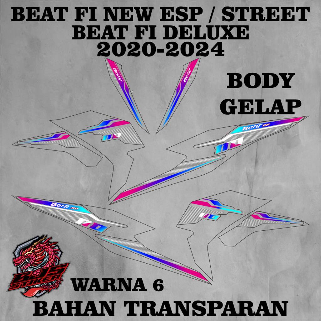 Jual [COD] Stiker Sticker Striping Beat fi deluxe Beat street Beat fi ...