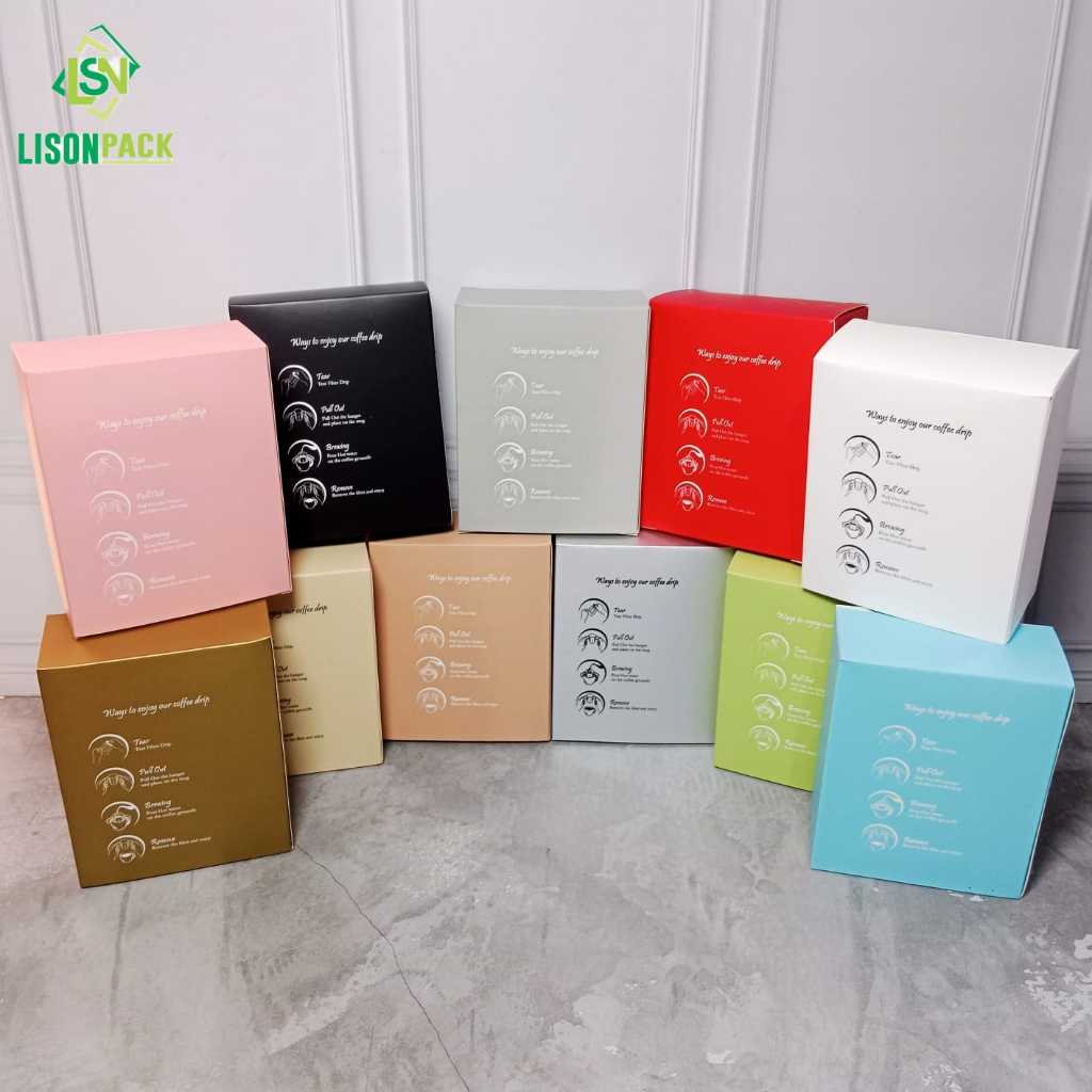 Jual Kemasana Box Coffee Kopi Drip Sachet Sablon Polos | Shopee Indonesia