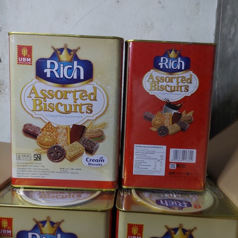 Jual Biskuit Rich Assorted Kaleng | 700g | Shopee Indonesia