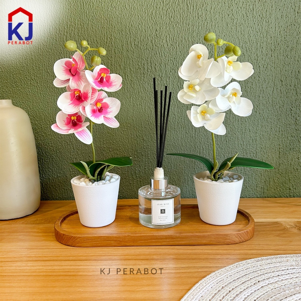 Jual KJ Perabot - Bunga Anggrek + Pot | Shopee Indonesia