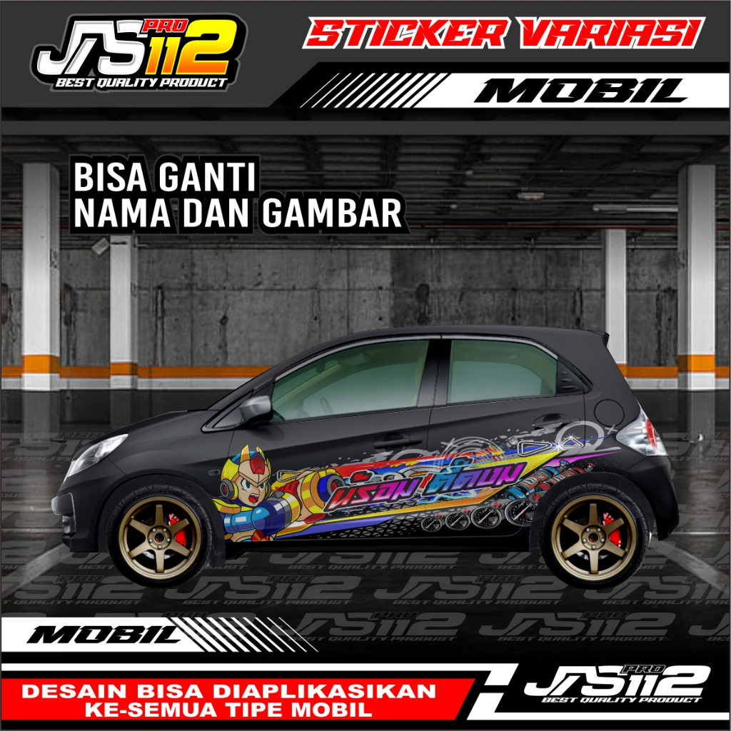 Jual STICKER MOBIL JAZZ BRIO AGYA SIGRA YARIS / STIKER MOBIL SKULL ...