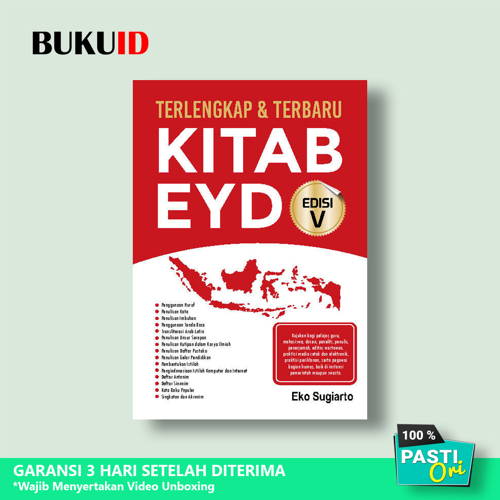 Jual Buku Kitab EYD Edisi V Terlengkap Dan Terbaru - Original | Shopee ...