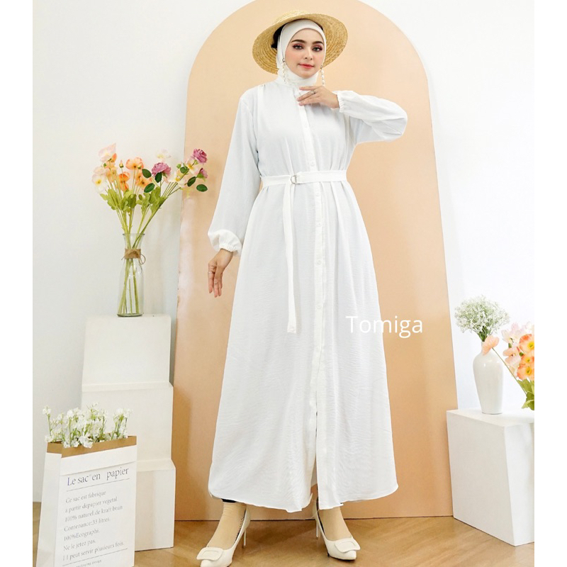 Jual LOCA DRESS GAMIS FULL KANCING CRINKLE AIRFLOW LD 110 // GAMIS ...