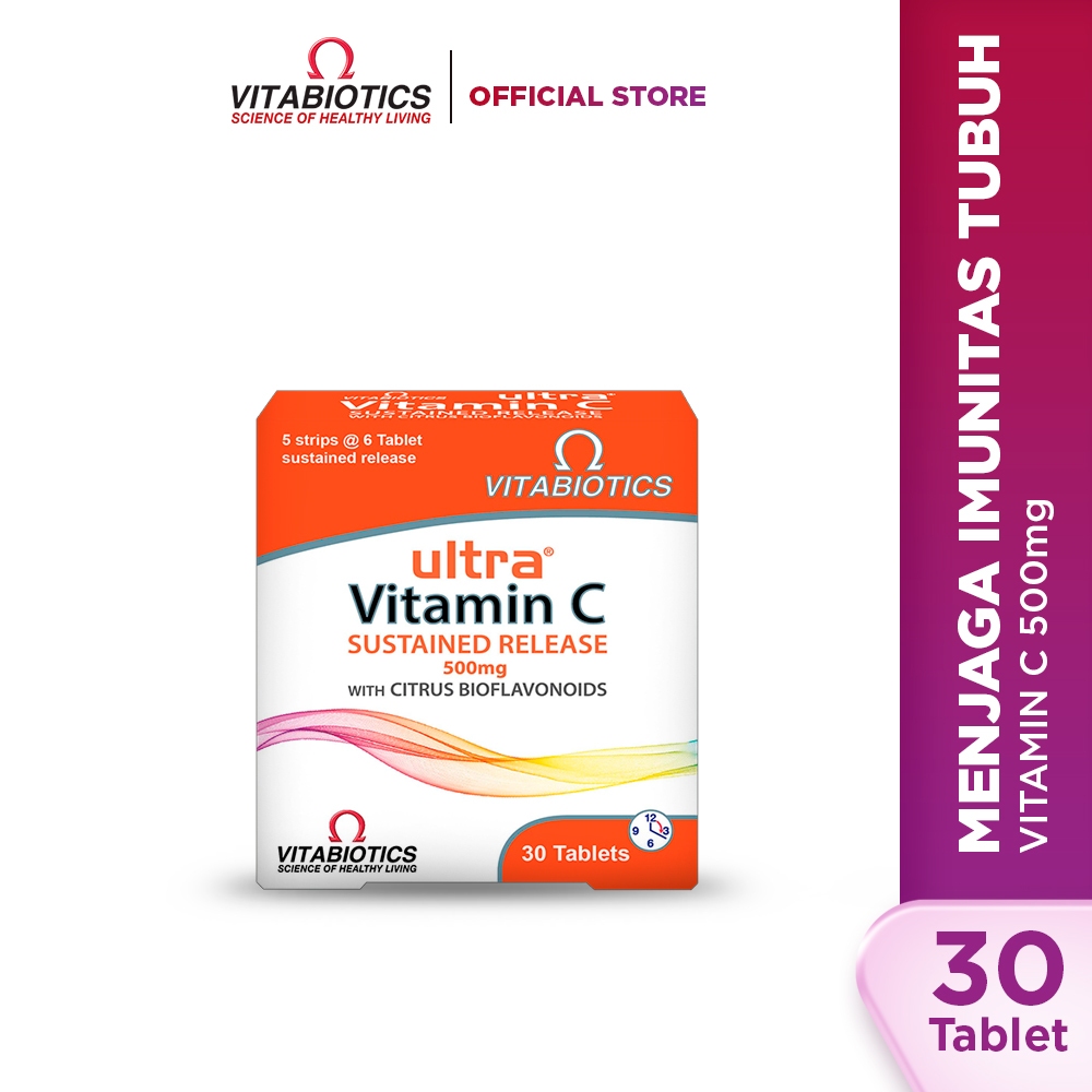 Jual Vitabiotics Ultra Vitamin C 500mg 30 Tablet - Menjaga Imunitas ...