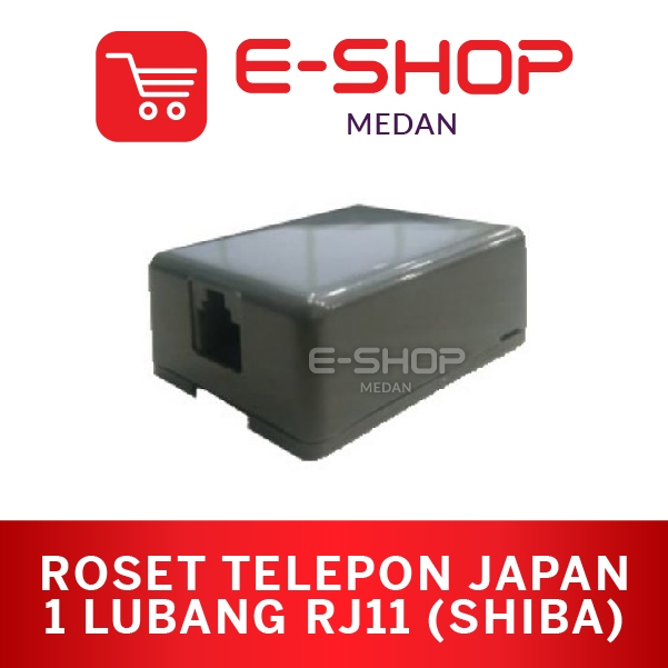 Jual Roset Telepon Japan 1 Lubang RJ11 (SHIBA) Kotak Roset Rj-11 4 ...