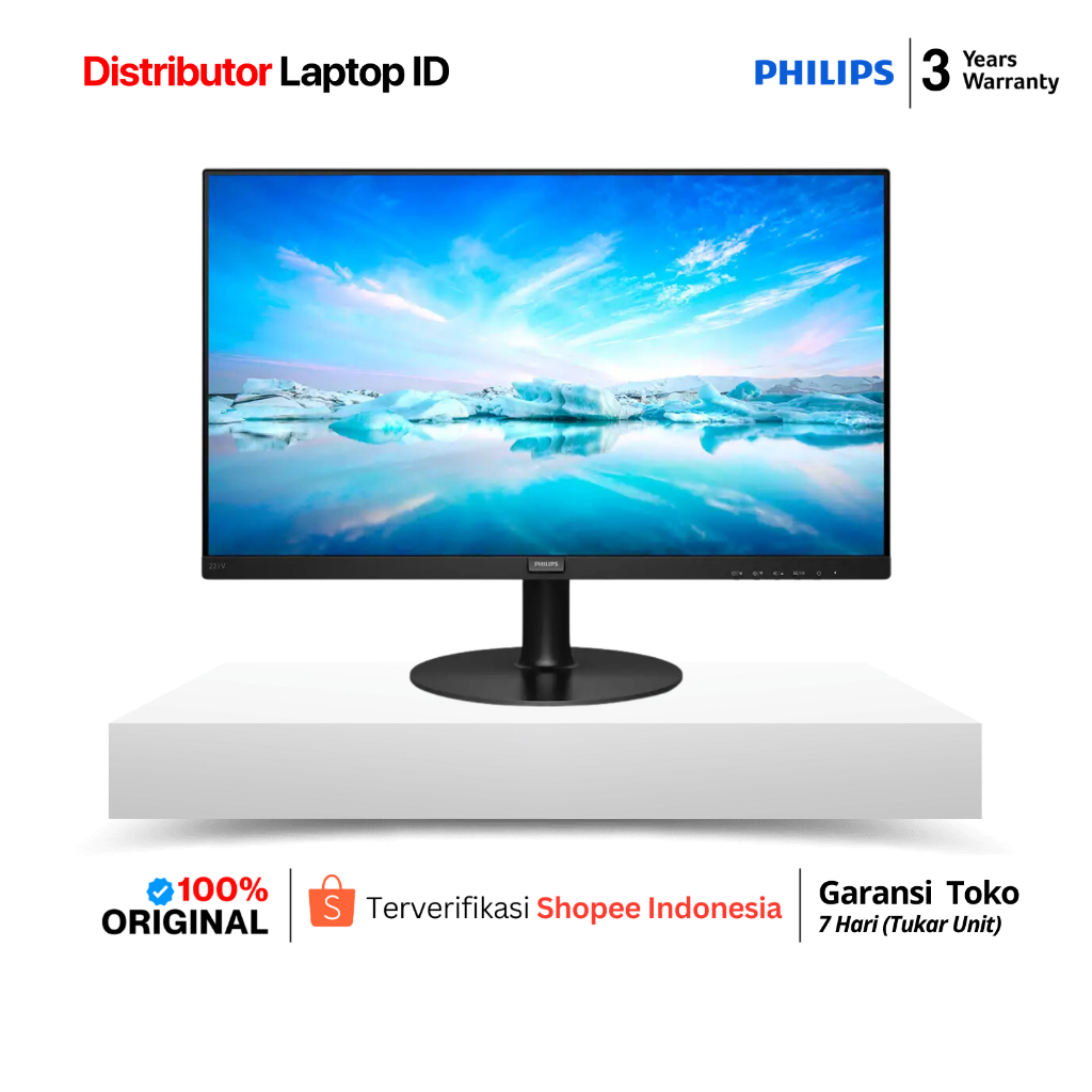Jual Monitor LED Philips 221V8A/70 22" FHD VA 1080p VGA HDMI Speaker ...