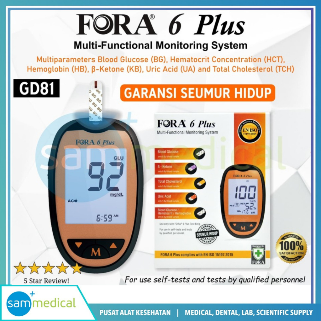 Jual Fora 6 Plus Multicek Monitoring Sistem GD81 (UA/GB/HCT/HB/KB/TCH ...