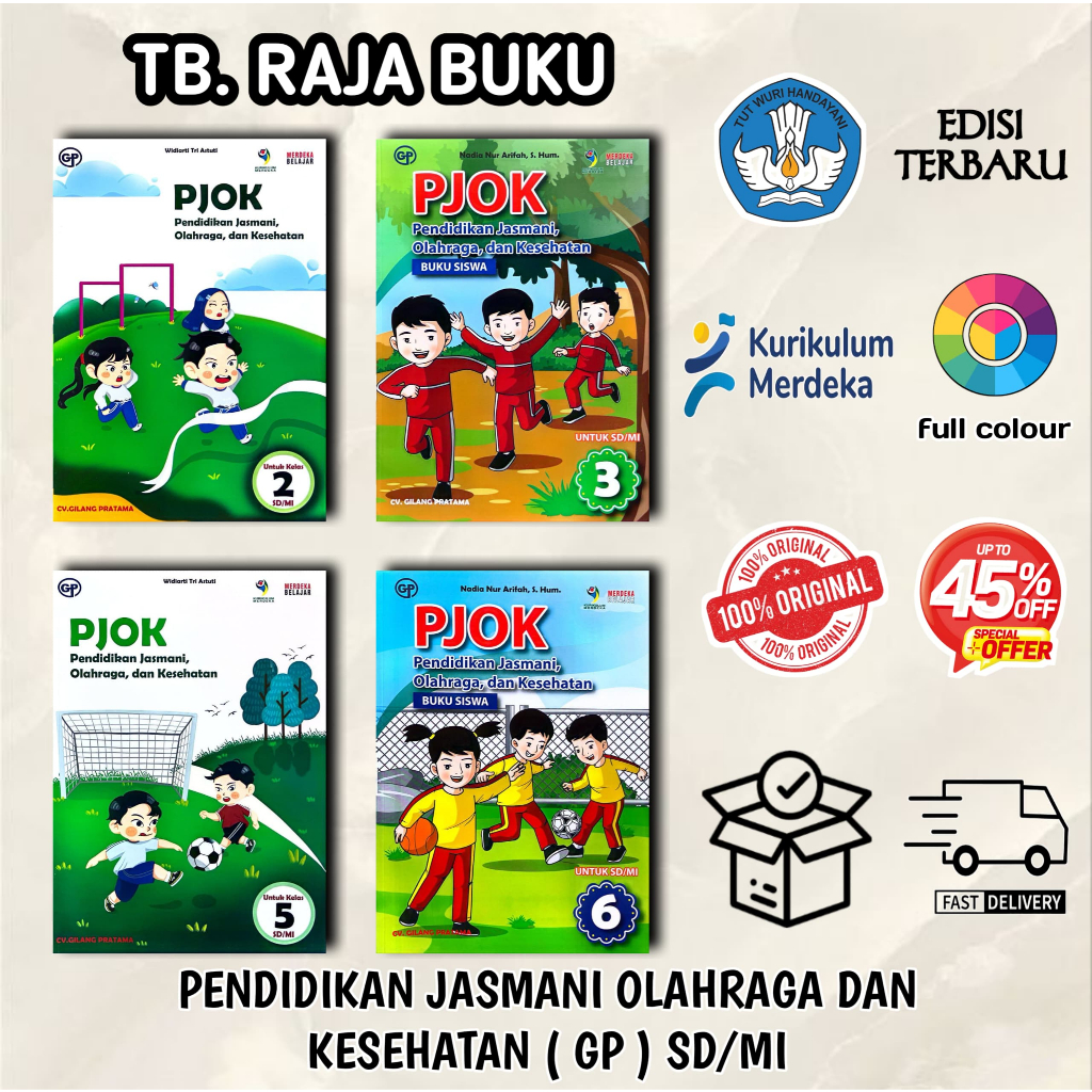Jual Buku Siswa Pendamping PJOK Kelas 2,3,5,6 SD Kurikulum Merdeka ...