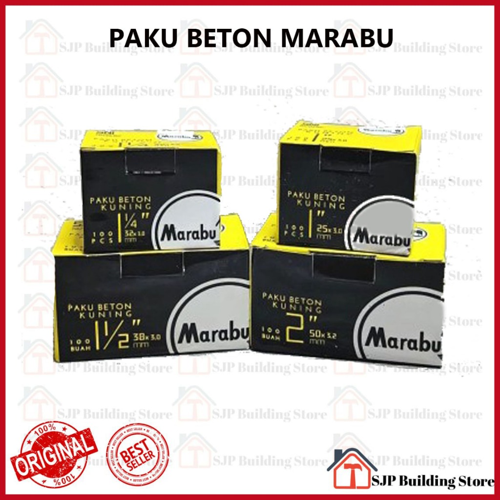 Jual Paku Beton Kuning 1 / 1.1/4 / 1.1/2 / 2 / 3 / 4 inci PER BOX ...