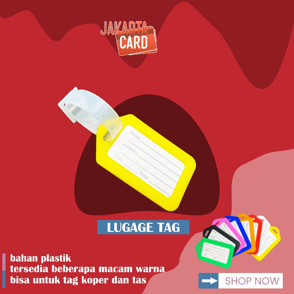 Jual luggage tag gantungan Koper Tas Label Nama name tage Bahan Plastik ...