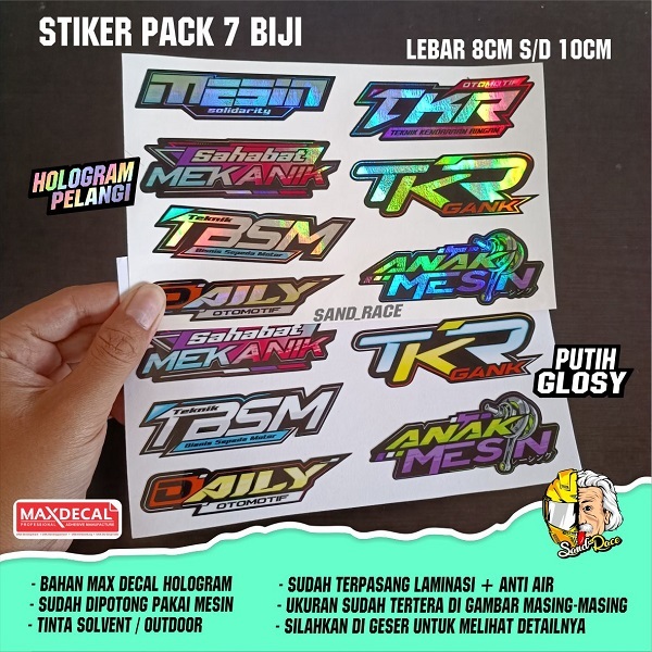 Jual stiker anak mesin / daily otomotif sticker tkr otomotif / stiker ...