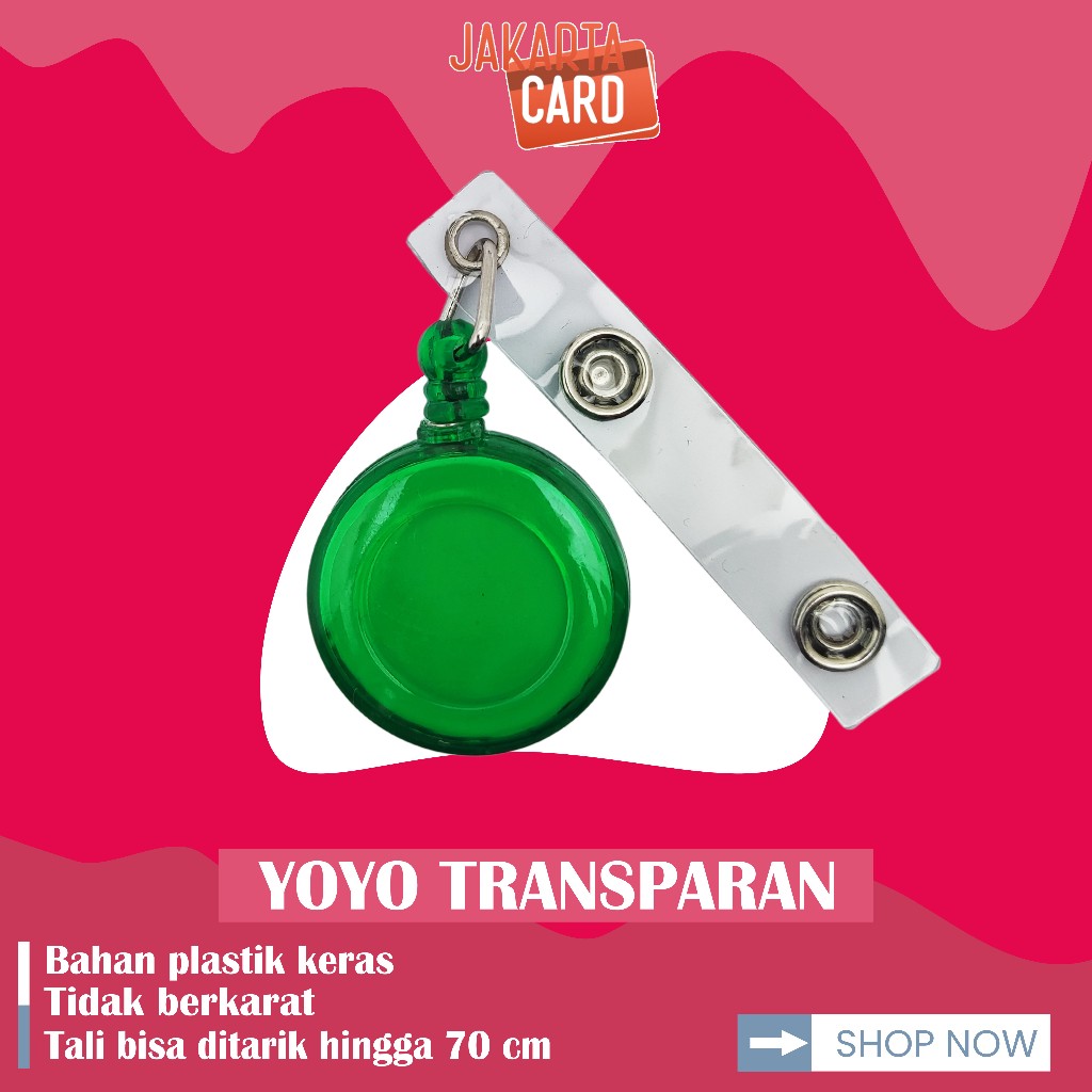 Jual YOYO TRANSPARAN Tali Id Card Gantungan Id Card Hang Tag Name Tag ...