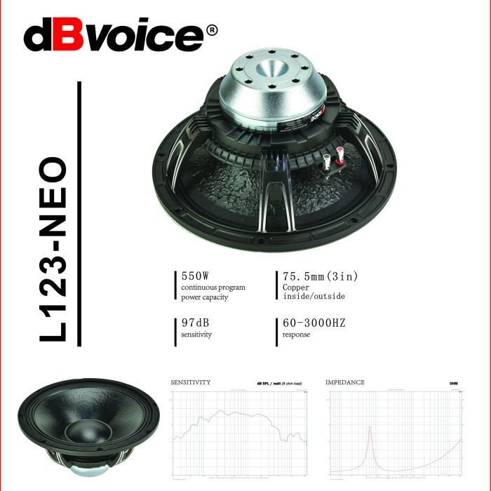 Jual Speaker Component dbVoice L123 NEO Original 12 inch Komponen ...