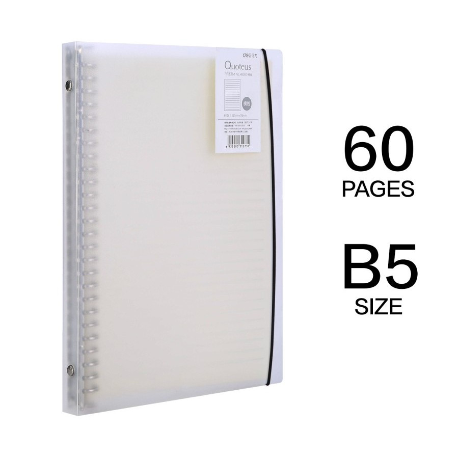 Jual Binder Note B5 Cover Putih Polos 26 Ring Besi + Tali Set Refill 60 ...