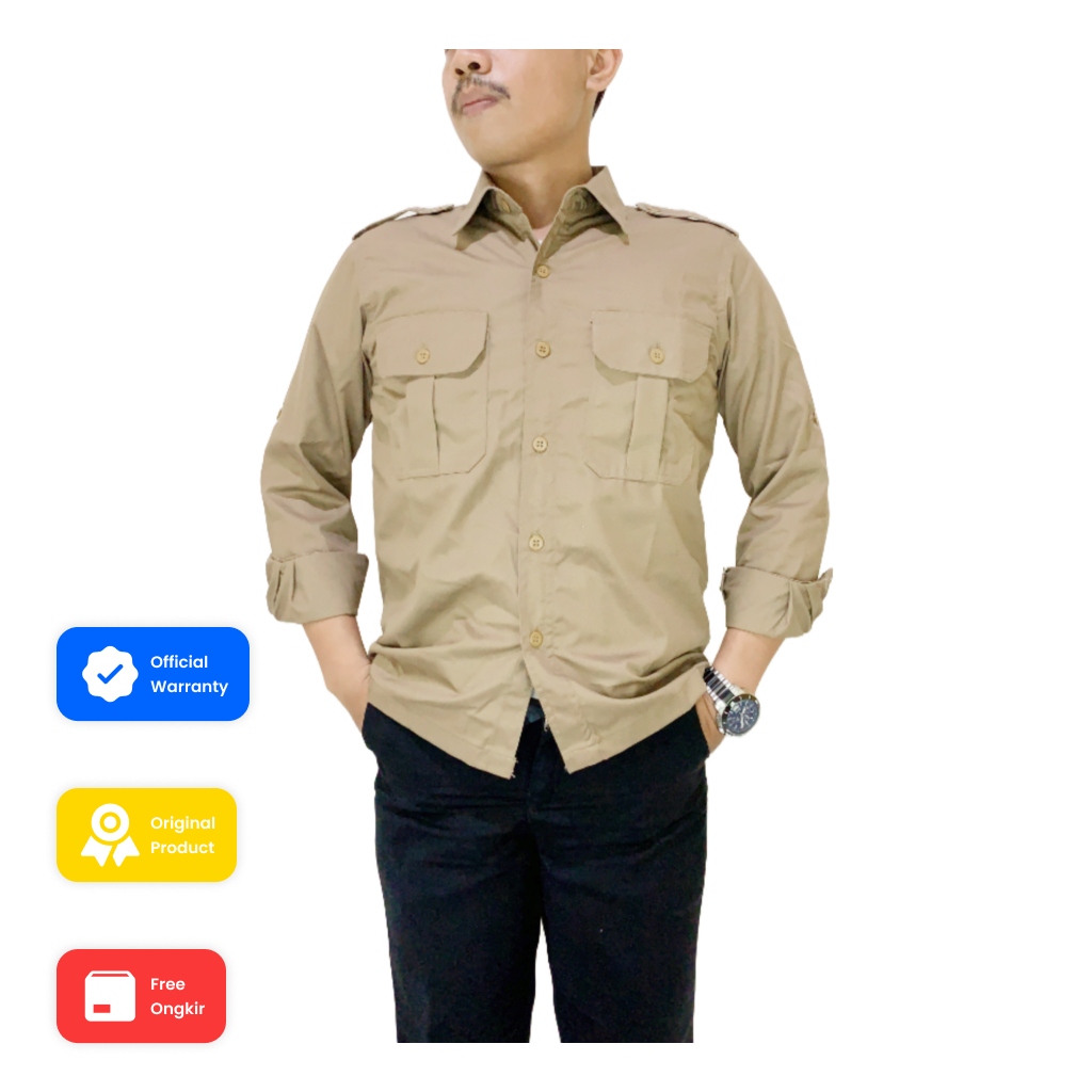 Jual Baju Kemeja PDL Lengan Panjang Pria Seragam Pakaian Kerja Dinas ...