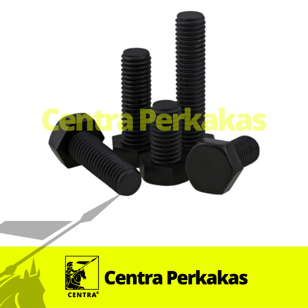 Jual Baut Mur Hitam BM-NC 3/8'' Baut Mur Hexagon Hitam Kunci 14 | Shopee Indonesia