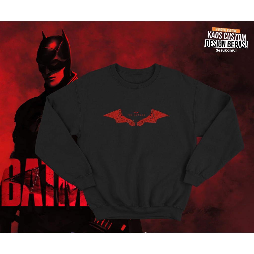 Jual Sweater Distro The Batman 2022 Terbaru Bisa Custom Sablon DTF ...