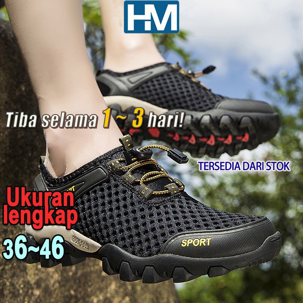Jual Sepatu Gunung Pria Sepatu Hiking Pria Casual Mendaki Sepatu Gunung Outdoor Anti Slip ...