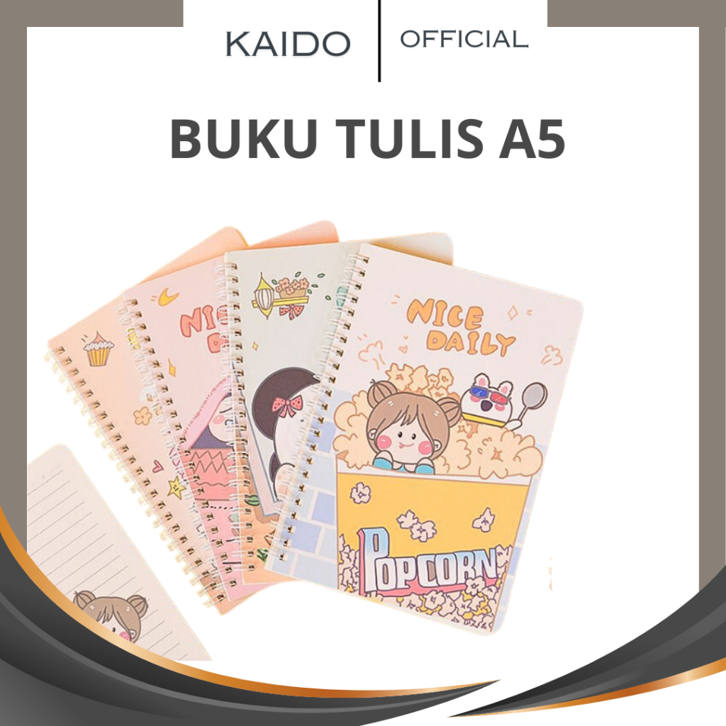 Jual Buku Tulis Garis A5 Notebook Ring Motif A5 Buku Tulis Sekolah Isi ...