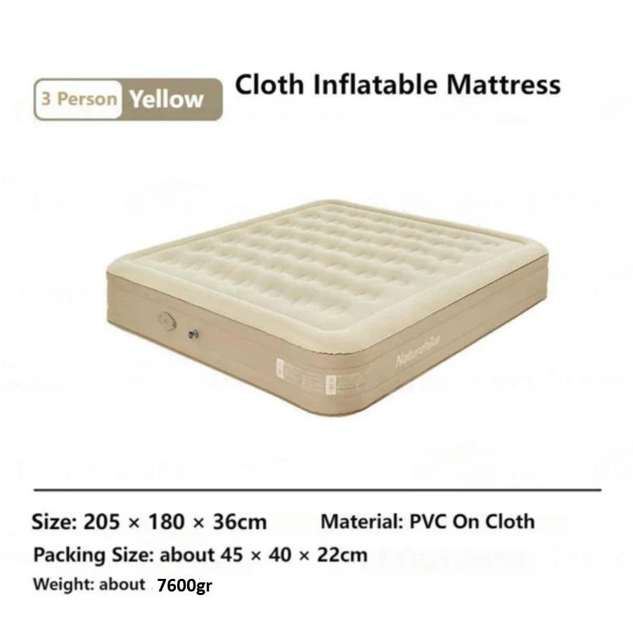 Jual Matras angin Naturehike CNH22DZ015 C20 1P/2P/3P 36CM with pump ...